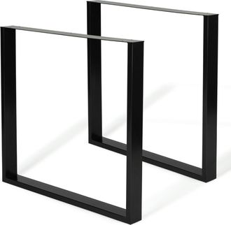 IDMarket Satz von 2 quadratischen Tischbeinen 78x71 cm Industriedesign