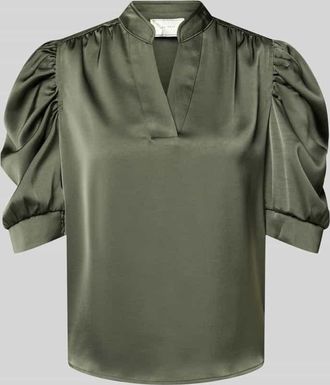 Neo Noir Regular Fit Bluse aus Satin mit Puff&auml;rmeln Modell Roella