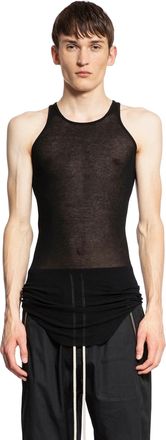 Rick Owens Forever Basic Rib Tank in Viscose Silk Rib Jersey