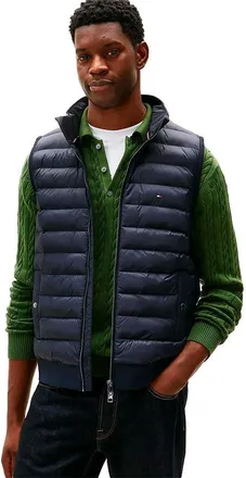 Tommy Hilfiger Herren Mix Media ESS RWB Vest Mw0Mw41441 Andere Sweatshirts, Blue (Desert Sky), XL