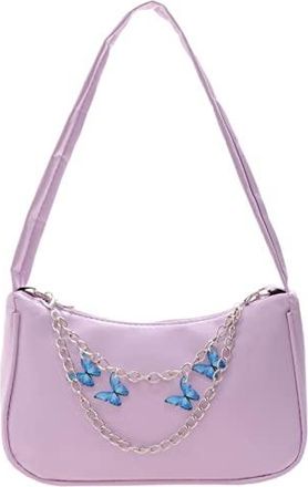 Generic Sac &agrave; main tendance sous les bras d&eacute;contract&eacute; petit sac animal dames une &eacute;paule cha&icirc;ne bijoux sac homme sacs &eacute;paule, violet, Taille unique