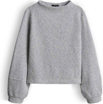 OPUS Sweatshirt GLIMSA Regular mit zweifarbiger Strickoptik lockere Passform, weicher Griff