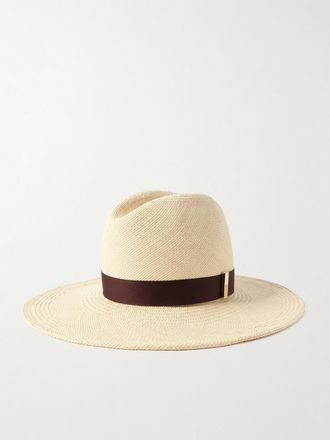 Gigi Burris Millinery Requiem Fedora Aus Stroh Mit Besatz Aus Baumwollsatin Und Verzierung - Neutral