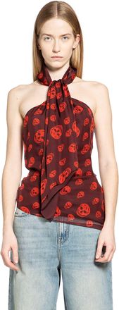 Alexander McQueen Skull Print Halterneck Top