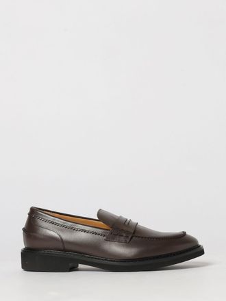 Anna F. Mocassins Penny Loafer en cuir lisse avec plateau cousu