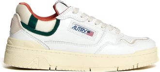 Autry Low-Top Sneaker - White Leather And Forest Suede Sneakers - Gr. 42 (EU) - in Weiß - für Damen