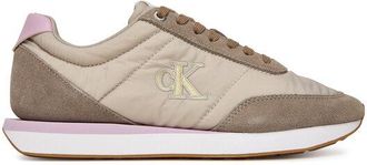 Calvin Klein Sneakers Retro Runner Lace Up Nylon Mg YW0YW01990 Khakifarben