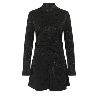 Gestuz Schwarzes Samtkleid mit Rosenmuster - - Dresses - Damen - Schwarzk - XS
