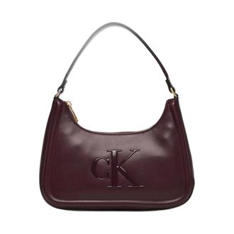 Calvin Klein Femme, Sacs, Rouge, Taille: ONE Size Sac &agrave; main avec fermeture &eacute;clair et poche int&eacute;rieure