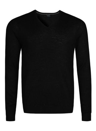 Olymp Herren Pullover schwarz unifarben
