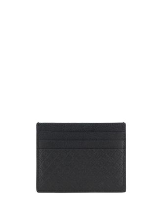 Ferragamo Mens Card Holder Black Leather Calf Umbrellas Accessory