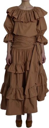Chlo&eacute; Femme, Robes, Brun, Taille: 36 FR Ruffled Blouse