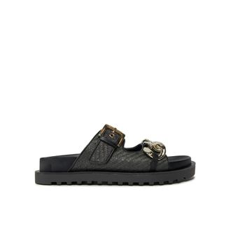 Guess Schnalle Flache Sandale - - Shoes - Damen - Schwarzk - 35 EU