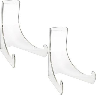 Aboofan 2stücke Acryltellerständer Displayständer Acrylständer Kleiner Tellerständer Sammelkartenständer Zur Präsentation Für Bücher Zeitschriften Und