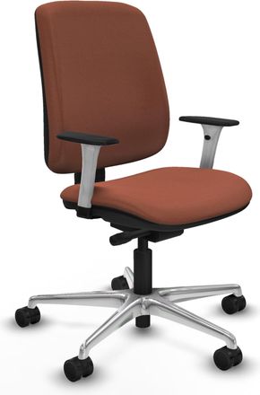 Piqueras y Crespo Alares Arbeitsstuhl mit wei&szlig;en und schwarzen Armlehnen, ausgestattet mit Syncro/Traslack und injiziertem Schaumstoff, mit Rollen von 65 mm, Nylon, Bra