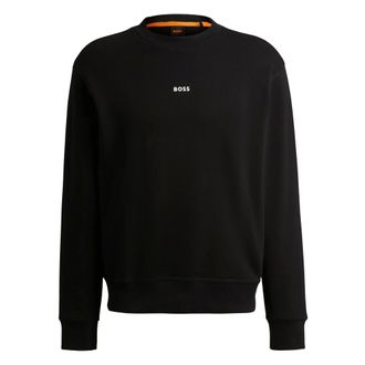 HUGO BOSS Homme, Sweatshirts et sweats &agrave; capuche, Noir, Taille: 2XL SweaT-shirt ras du cou avec d&eacute;tail de logo
