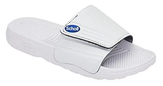 Scholl Nautilus, Ciabatte PVC per piscina e mare, Uomo - Adulto, Bianco, 45