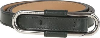 Polo Ralph Lauren G&uuml;rtel - Slim Leather Belt - Gr. M - in Grau - f&uuml;r Damen