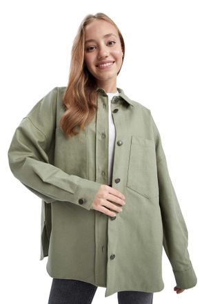 DeFacto Damen W8736AZ Tunic Shirt, Mint, M