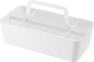 Yamazaki Tableware Yamazaki 2725 TOWER Aufbewahrungsbox, weiß, Stahl/Silikon, minimalistisch, 30 x 15 x 15 cm