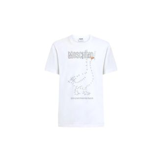 Moschino Goose Baumwoll-Jersey-T-Shirt - - Tops - Herren - Wei&szlig; - L