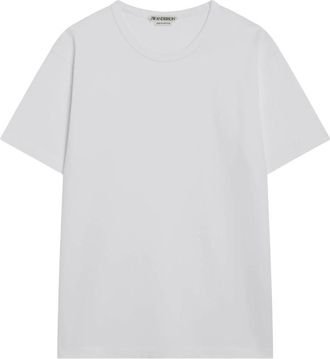 J.W.Anderson Homme, Tops, Blanc, Taille: XL T-shirt Ancre Brod&eacute;