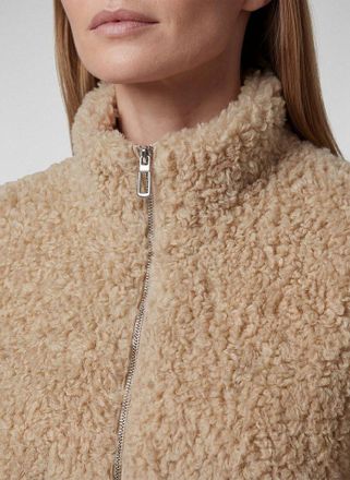 Rabe Fellimitatjacke im Teddypl&uuml;sch-Look und mit Stehkragen