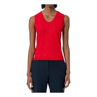 Fracomina Gestricktes Tanktop - - Tops - Damen - Rot - XL