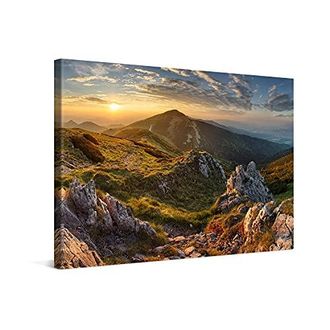 Picanova Photo sur Toile Vue sur la Montagne Depuis Le Pic Chleb 120x80cm - Impression sur Toile Haut de Gamme - Image sur Toile pour Décoration Murale Moderne