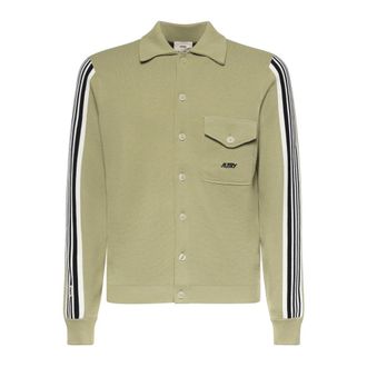 Autry Gestreifte Strickjacke mit Tasche - - Jackets - Herren - Gr&uuml;n - S