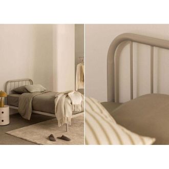 Sklum Asteri Eisenbett Beige Tapioca 90 x 190 cm