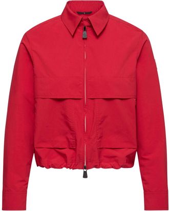 Moncler Moncler Technical Froiss&eacute; Long Sleeve Shirt, Women, Red, Size: Xs