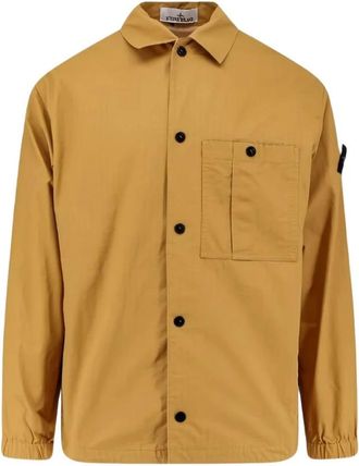 Stone Island Homme, Vestes, Jaune, Taille: XL Logo Shirt