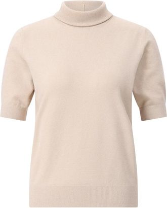 Riani Femme, Pulls, Beige, Taille: 42 FR Élégant pull à col roulé à demi-manches