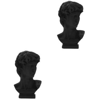 Pretyzoom 2 St&uuml;ck David Ornamente David Dekoration R&ouml;mische David Skulptur Desktop David Statue R&ouml;mische Figur Statuen F&uuml;r Heimdekoration Harz David Skulptur R&ouml;