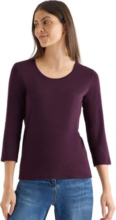 Cecil Basic Shirt Eggplant red XS