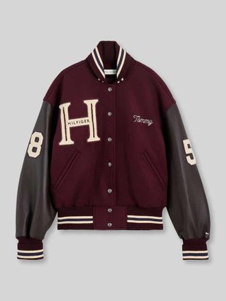 Tommy Hilfiger Relaxed Fit Lederjacke aus Woll-Mix