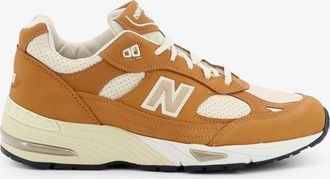New Balance 991 Tier leather sneakers with iconic side logo - NEW BALANCE - gender_Man