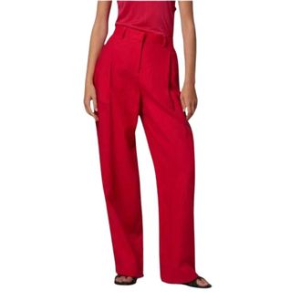 Paul Smith Femme, Pantalons, Rouge, Taille: 44 FR Wide Pantalons