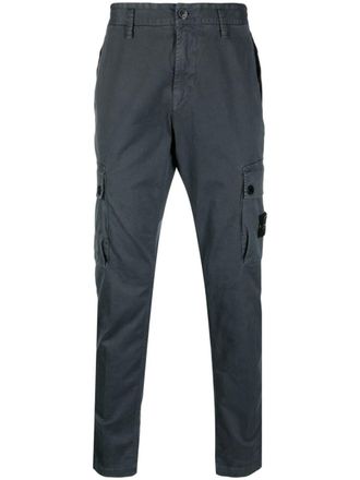 Stone Island Gerade Hose mit Kompass-Patch - Grau