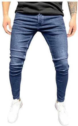 Generic Jean Homme Regular Jeans Pantalon Pantalons en Denim Hip Hop de Mode pour Homme, Trousers de Travail Confortables pour Un Style D&eacute;contract&eacute;