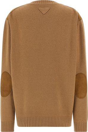 Prada Womens Brown Virgin Wool Cardigan Clothing
