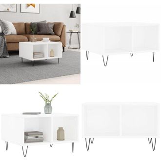 vidaXL Vidaxl - Couchtisch Wei&szlig; 60x50x36,5 cm Holzwerkstoff - Couchtisch - Wohnzimmerstil - Wei&szlig;er Couchtisch - Holzwerkstoff M&ouml;bel - Sideboard - Home &