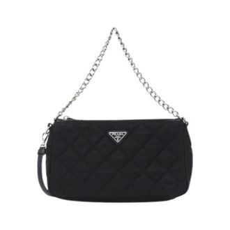 Prada Pre-owned Tessuto Impuntu Schultertasche - - Pre-owned - Damen - Schwarzk - ONE SIZE