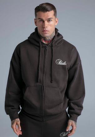 Siksilk Herren Braun Essentials Full-Zip-Hoodie XXL