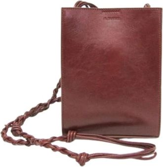 Jil Sander unisex, Pre-owned, Brun, Taille: ONE Size Sac bandouli&egrave;re en cuir Pre-owned