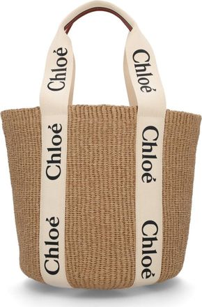 Chlo&eacute; Womens Handbag Woody White Handbags Hand Bags