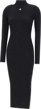 Courr&egrave;ges Femme, Robes, Noir, Taille: 38 FR Maxi Robes