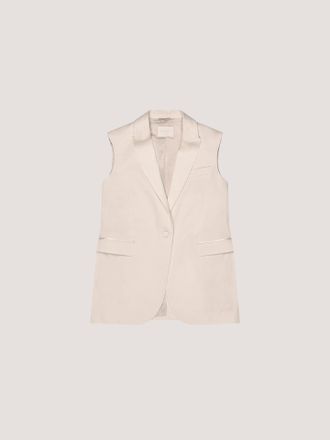 Circolo 1901 Satin sleeveless jacket Linen 813 Premium / 38