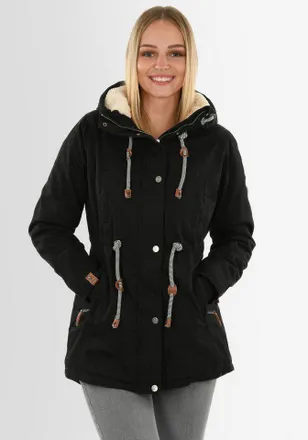 Navahoo Winterjacke Ireliaa mit warmen Teddyfell